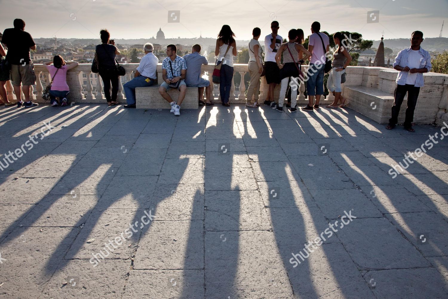 People Casting Long Shadows Evening Light Editorial Stock Photo - Stock ...