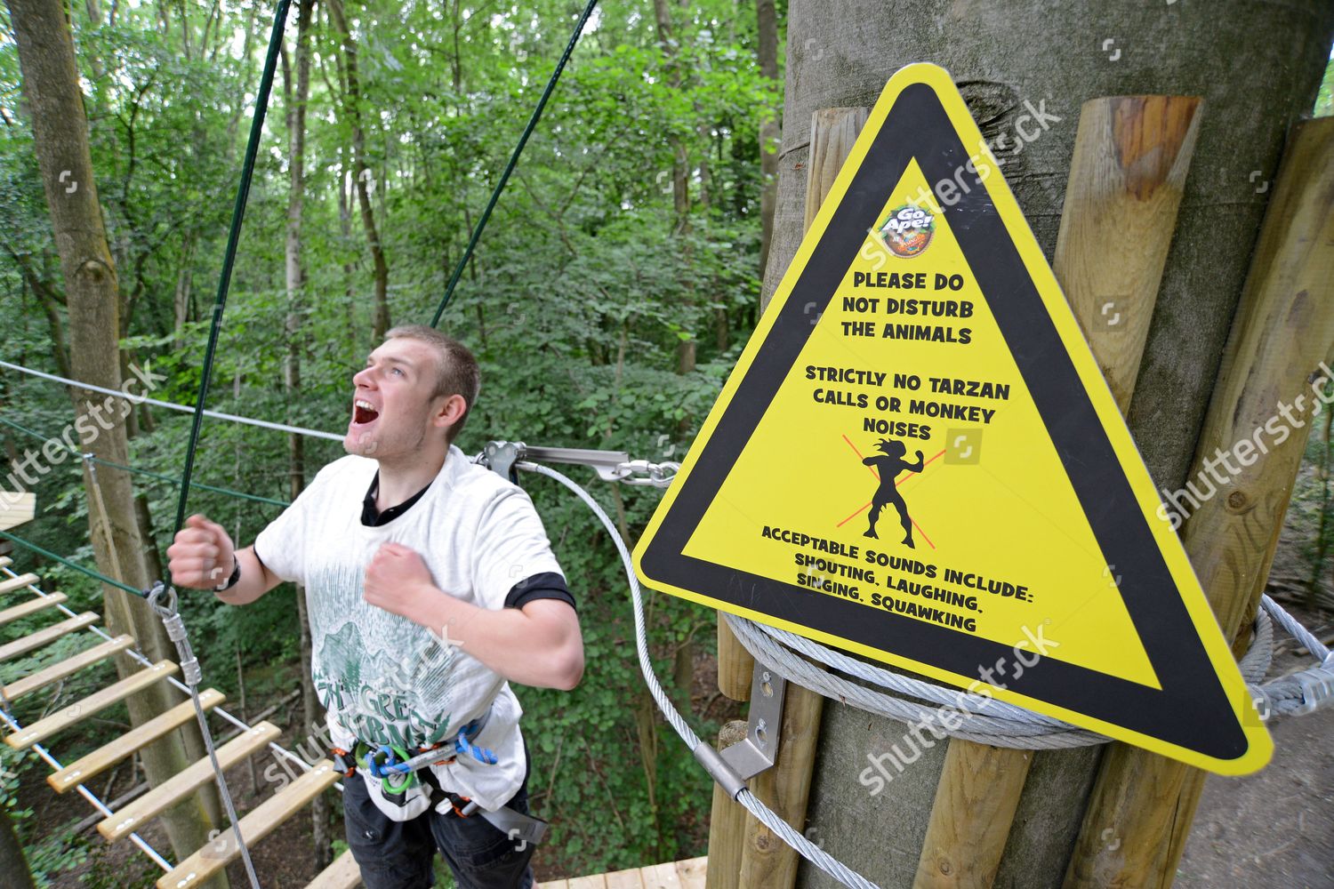 Sign Go Ape Course Telling People Editorial Stock Photo - Stock Image ...