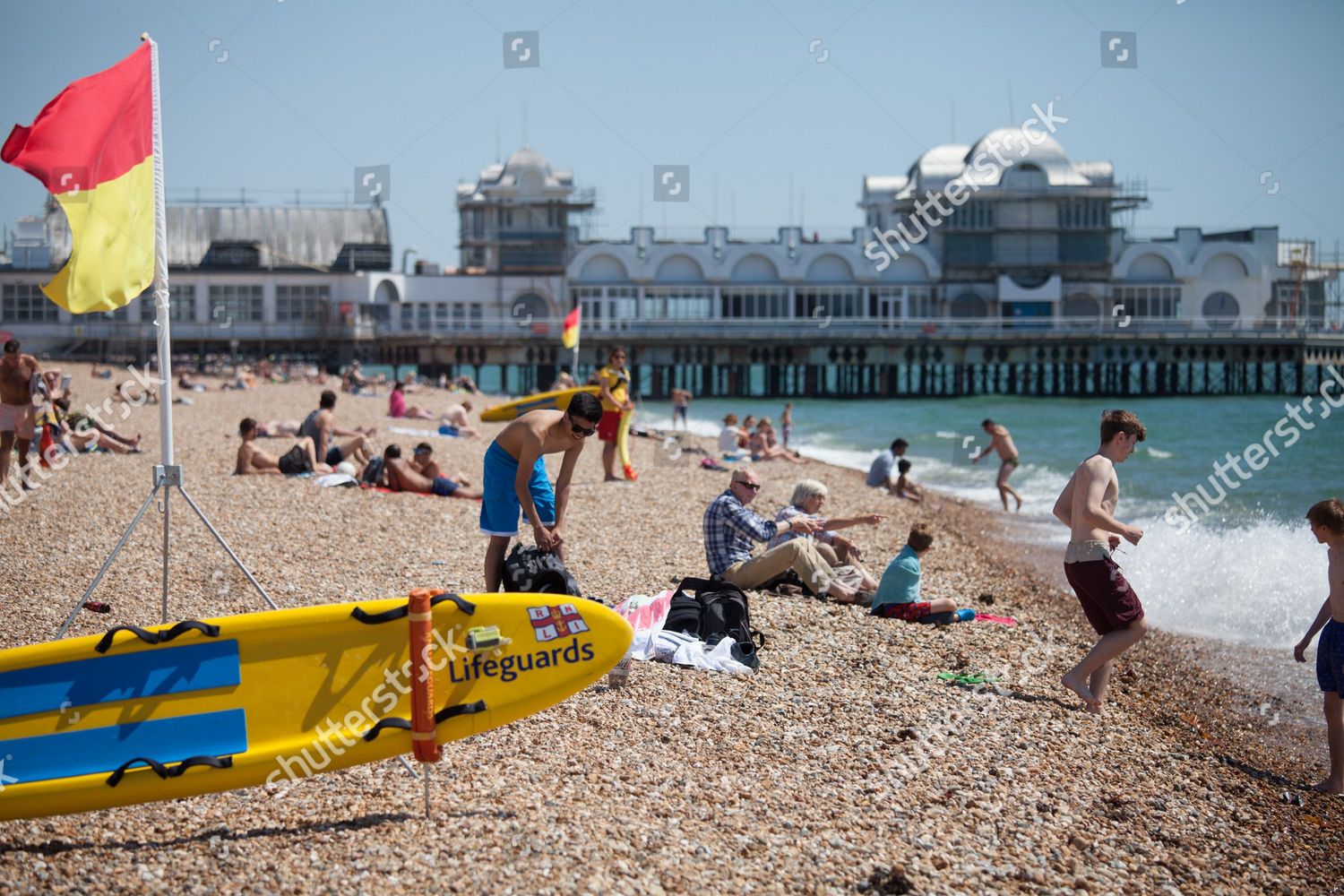 People Enjoying Hot Weather On Southsea Editorial Stock Photo - Stock ...