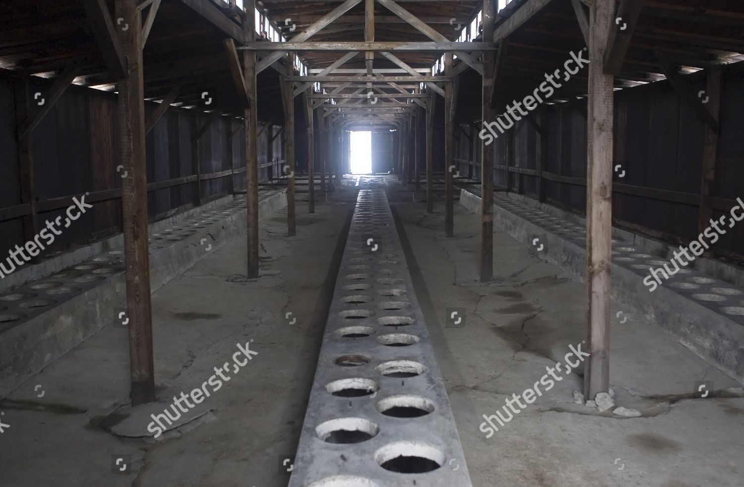 Auschwitz Ii Birkenau Latrine Prisoner Barracks Editorial Stock Photo ...