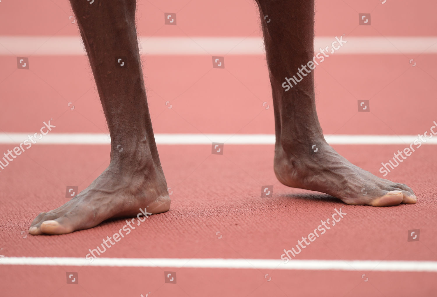 Feet Mo Farah Gbr After Winning Editorial Stock Photo - Stock Image ...