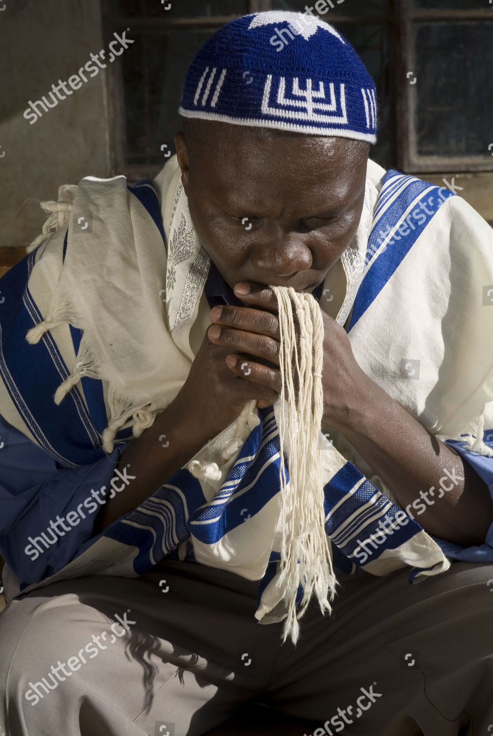 Rabbi Aaron Kintu Moses Praying Nangola Editorial Stock Photo - Stock ...