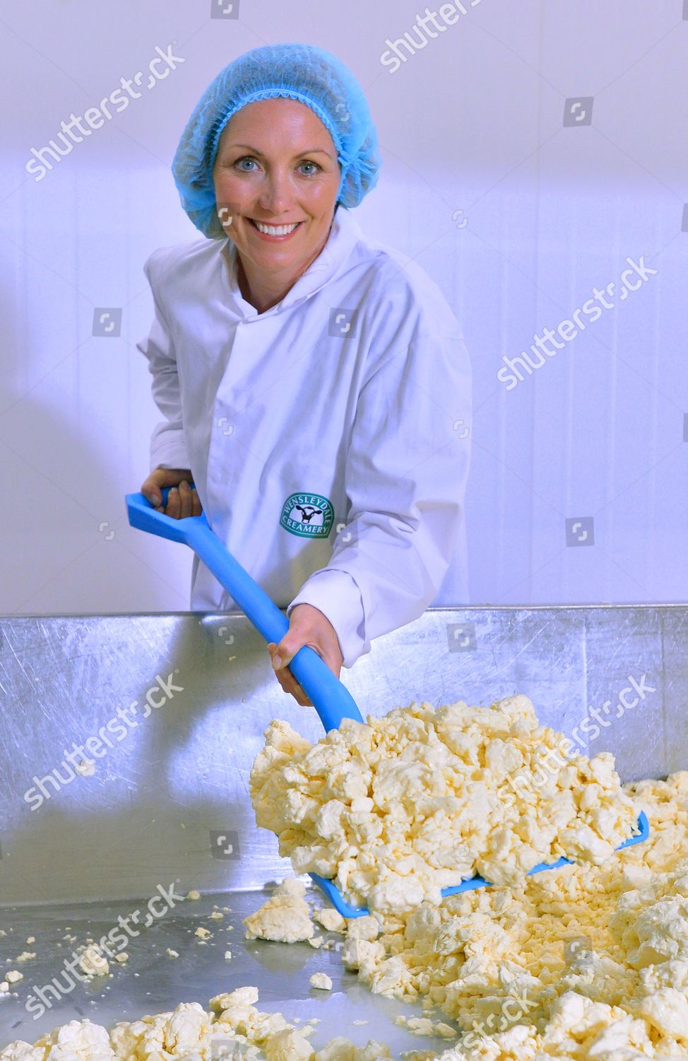 WRITER HARRIET ARKELL PICTURED SHOVELLING CURD Editorial Stock Photo ...