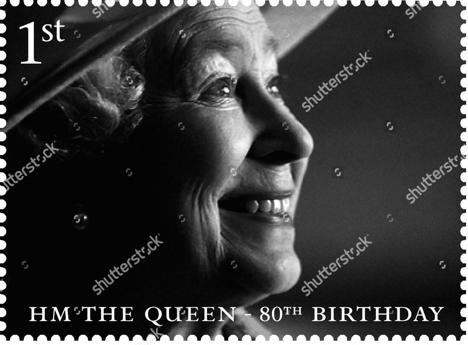 QUEEN ELIZABETH II 80TH BIRTHDAY STAMP Editorial Stock Photo - Stock ...