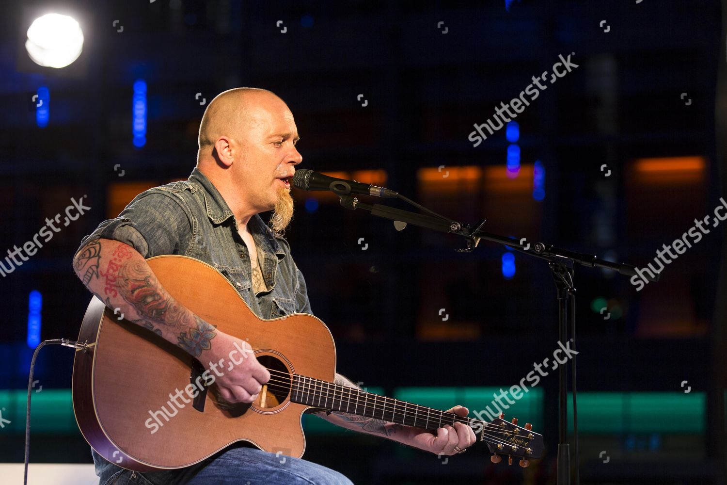 Irish Singer Songwriter Mike Bartlett Performing Editorial Stock Photo ...