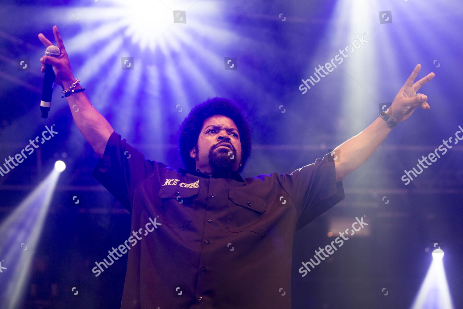 Africanamerican Rap Musician Ice Cube Performing Editorial Stock Photo ...