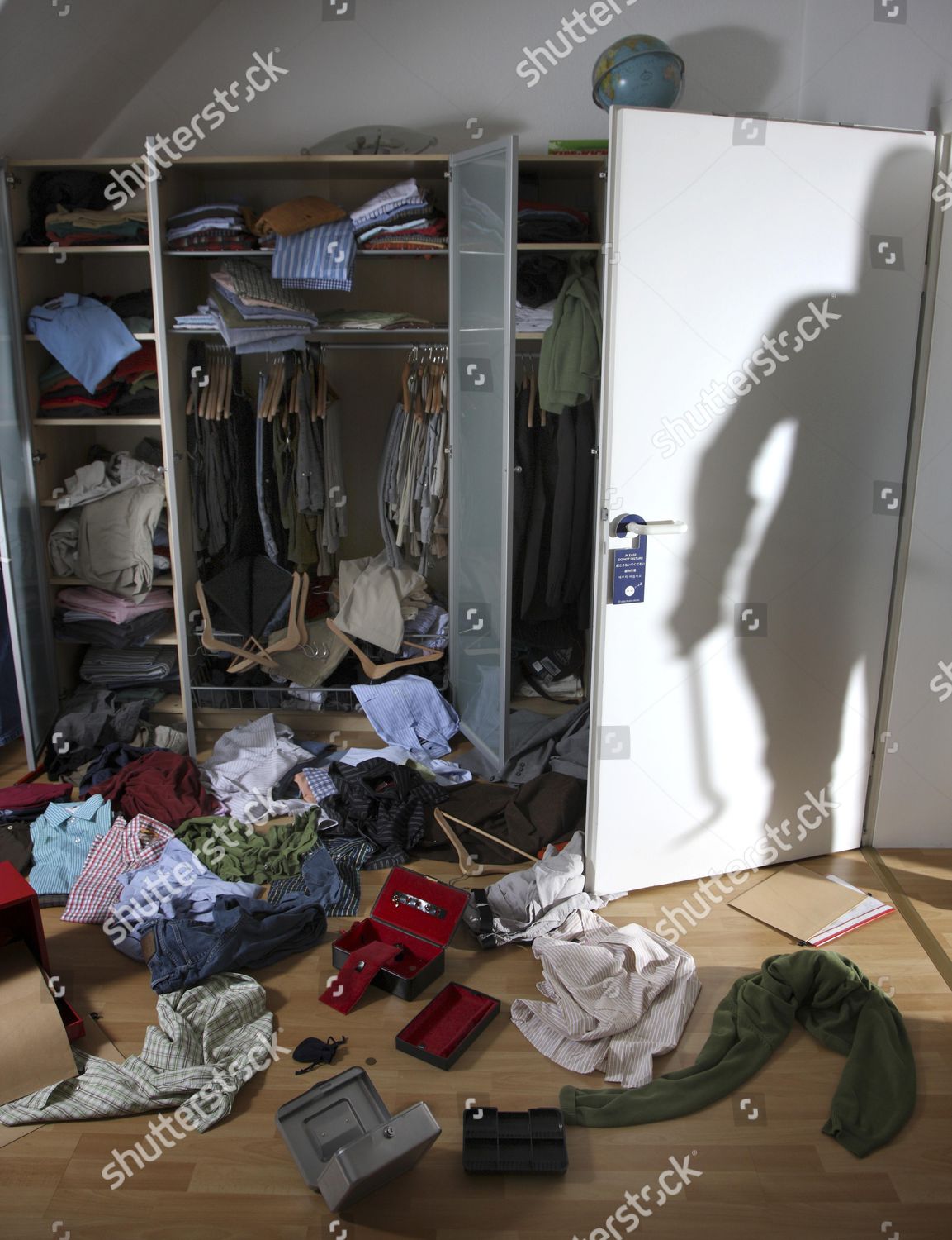 Model Released Scene Burglary Ransacked Closet Editorial Stock Photo ...