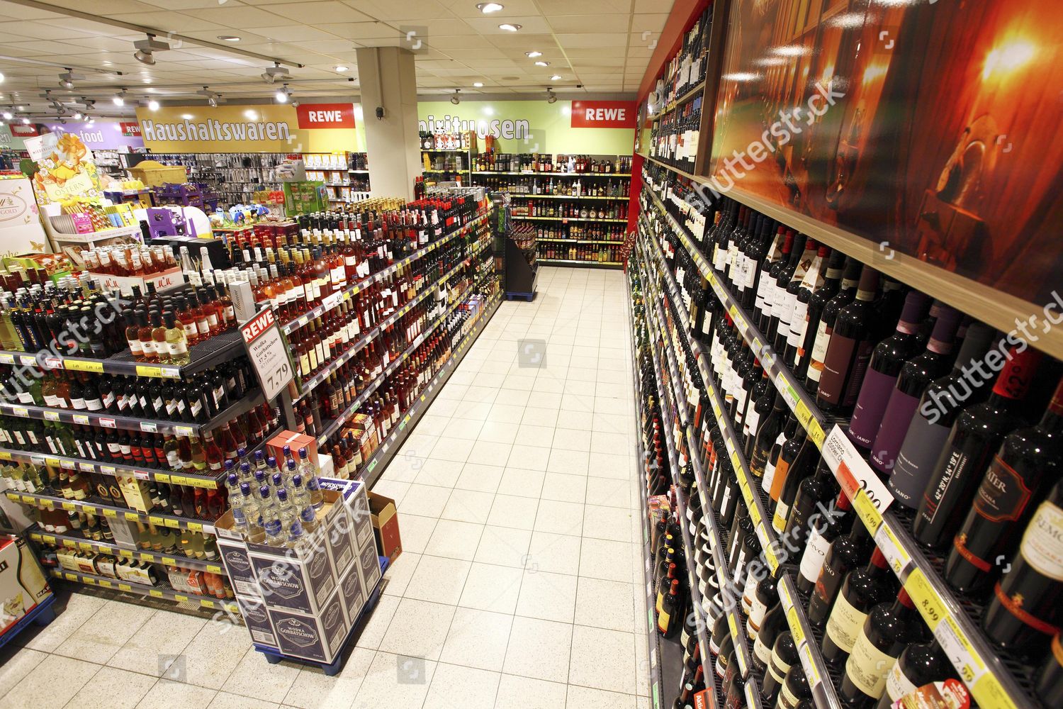 Beverage Section Alcohol Spirits Selfservice Food Editorial Stock Photo ...