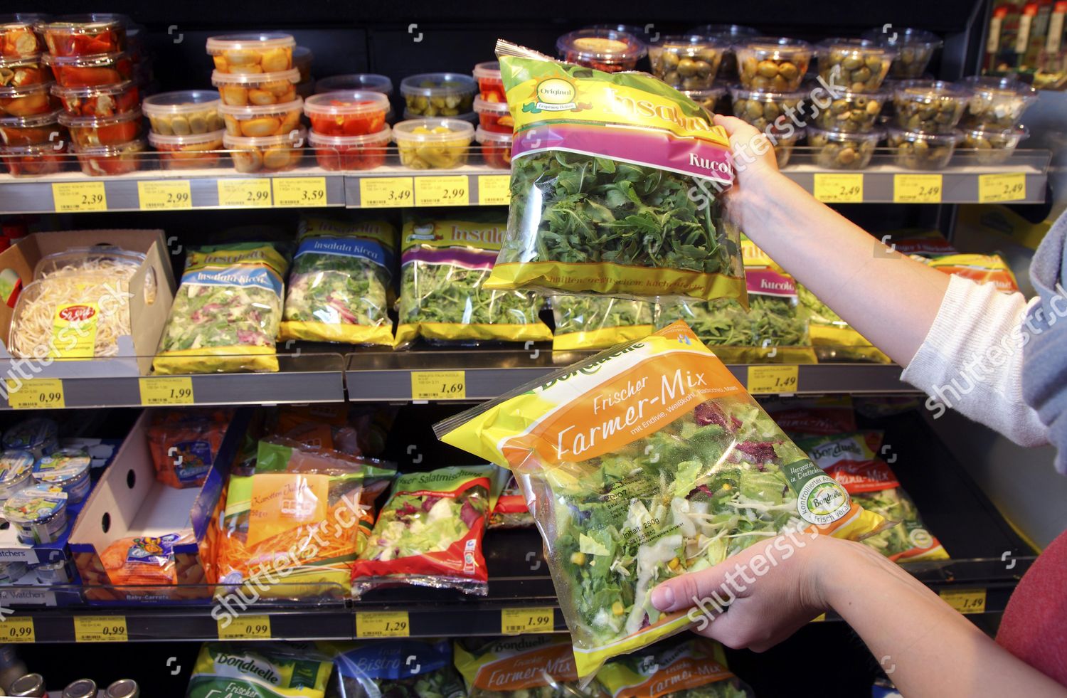 Model Released Kitchenready Packaged Salads Food Editorial Stock Photo ...