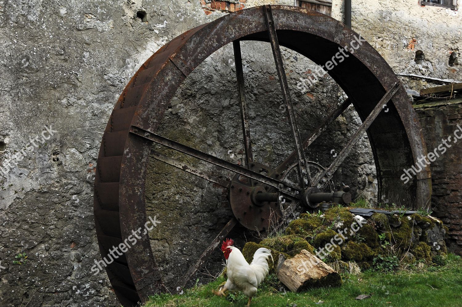 Rusty Old Mill Wheel Hackermuehle Obermuehle Editorial Stock Photo ...