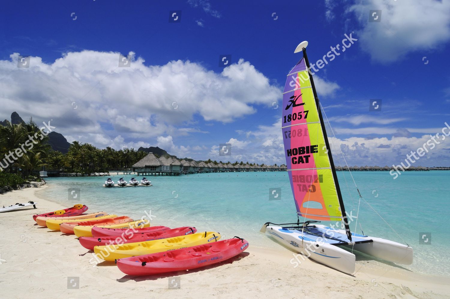 Kayaks Catamaran On Beach St Regis Editorial Stock Photo - Stock Image ...