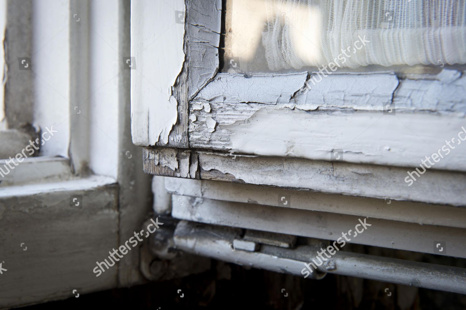 Old Wooden Window Damaged By Weathering Editorial Stock Photo - Stock ...
