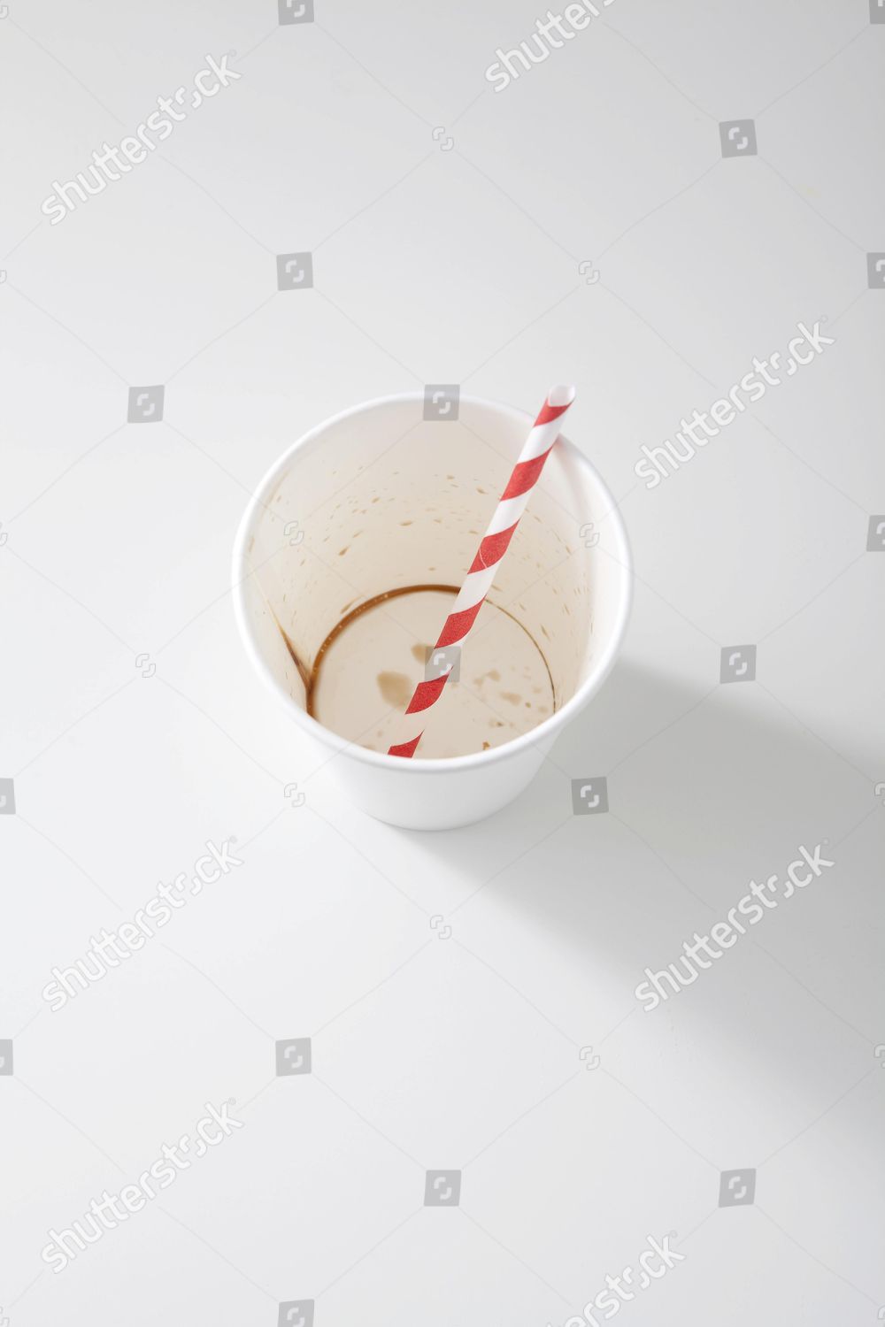 Empty Paper Cup Straw Editorial Stock Photo - Stock Image | Shutterstock
