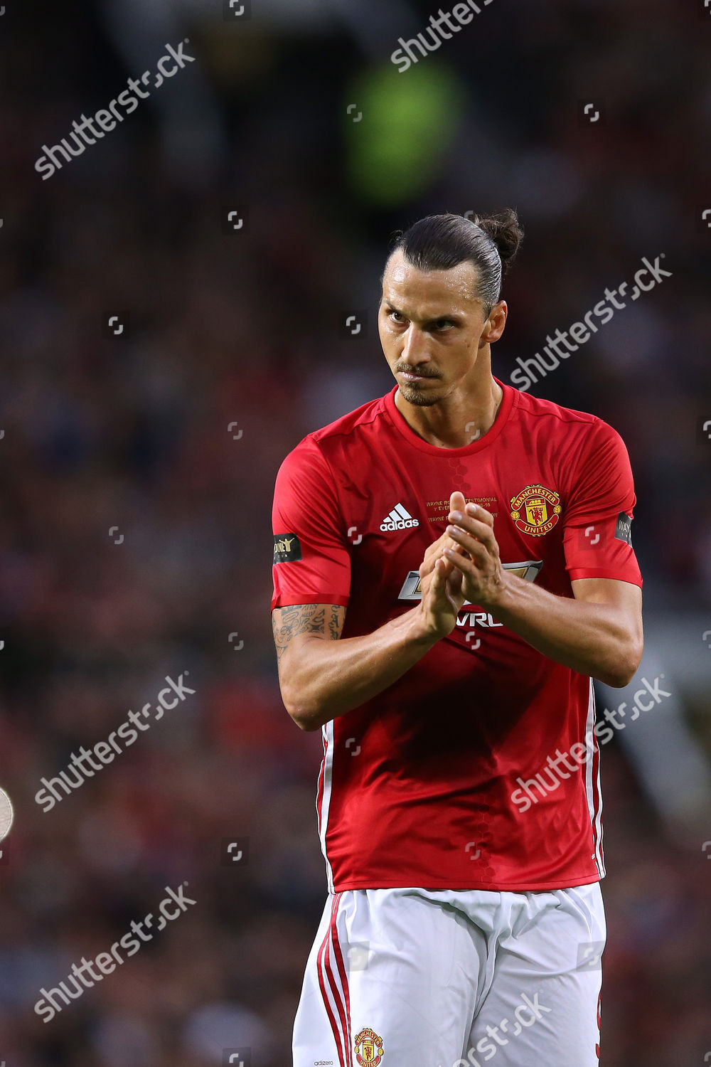 Zlatan Ibrahimovic Claps During Wayne Rooney Editorial Stock Photo ...