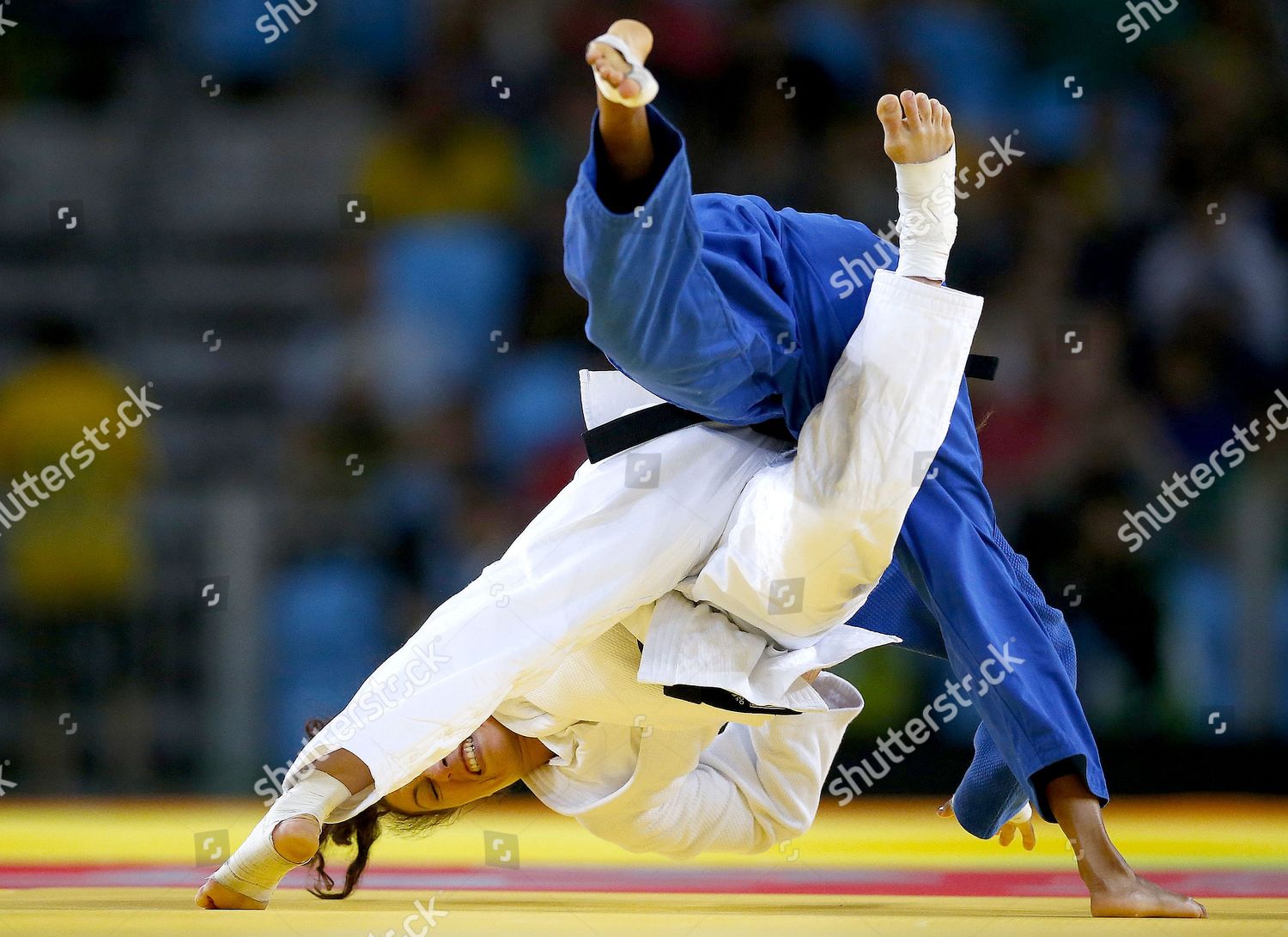 Brazilian Judoka Erika Miranda Blue Competes Editorial Stock Photo ...