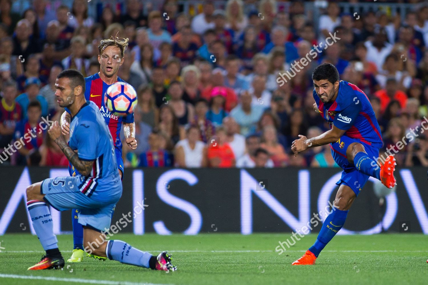 Luis Suarez Shoots Ball During Fc Editorial Stock Photo - Stock Image ...
