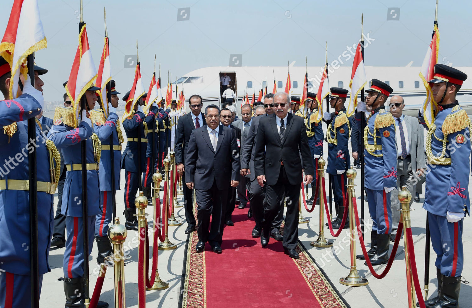 Egyptian Prime Minister Sherif Ismail Welcomes Editorial Stock Photo ...