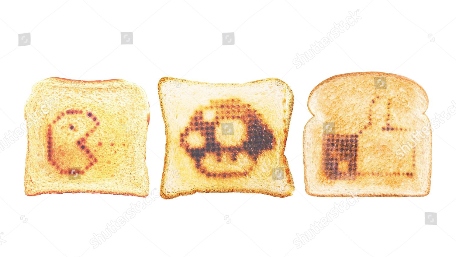 Some Designs On Toast Editorial Stock Photo - Stock Image | Shutterstock