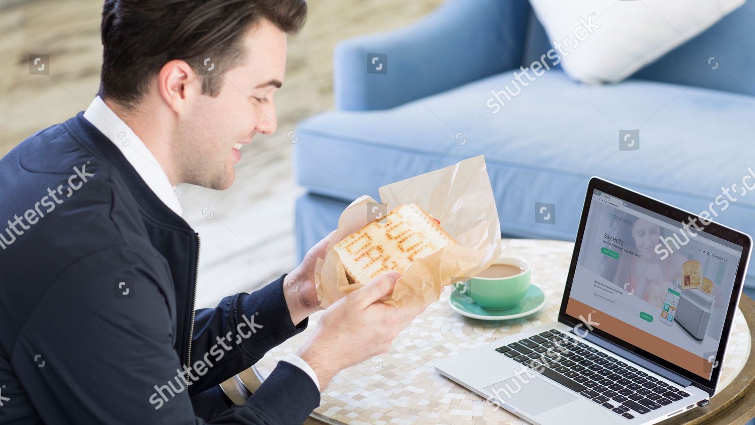 Some Designs On Toast Created Using Editorial Stock Photo - Stock Image ...