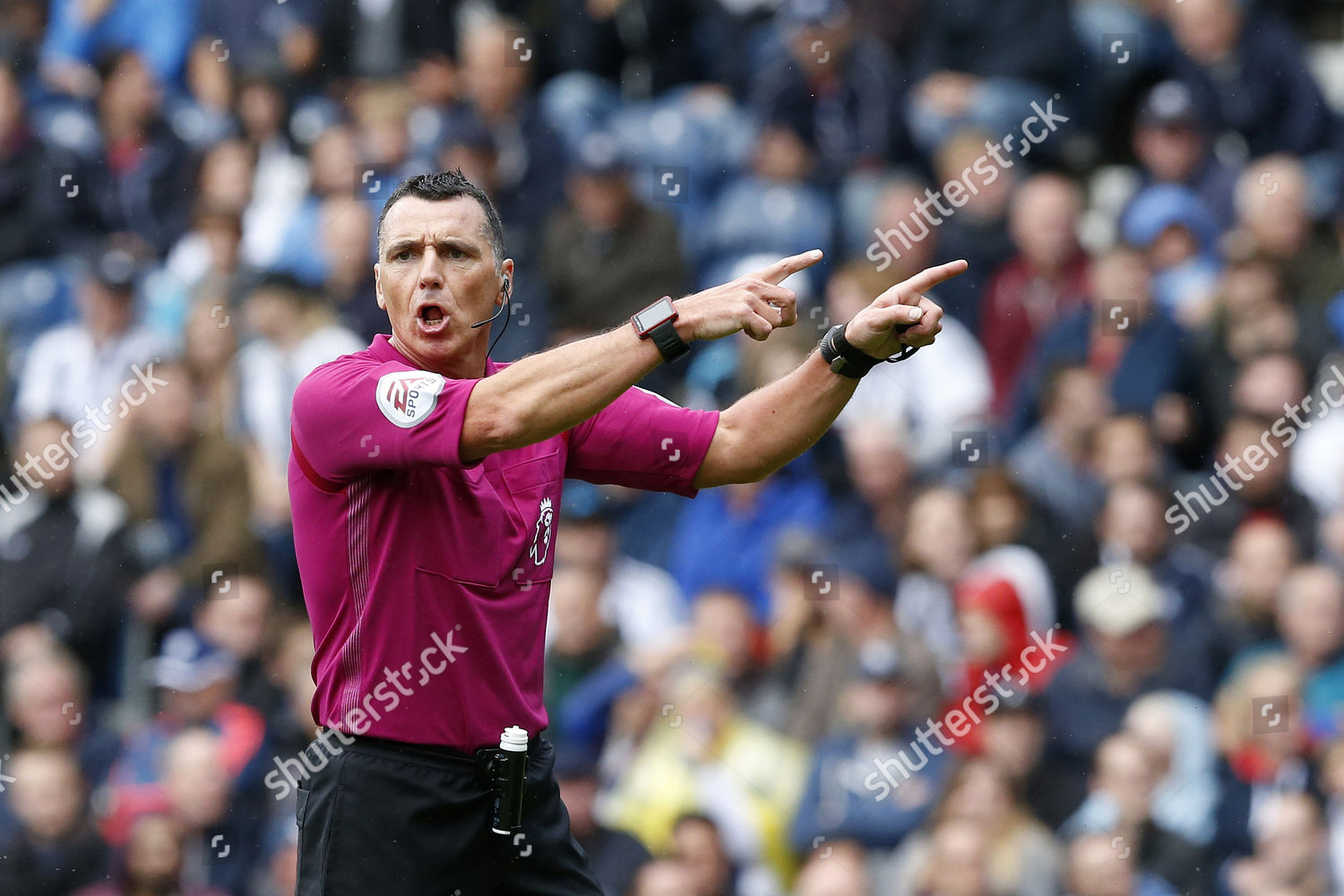 Referee Mr Neil Swarbrick Gestures Both Editorial Stock Photo - Stock ...