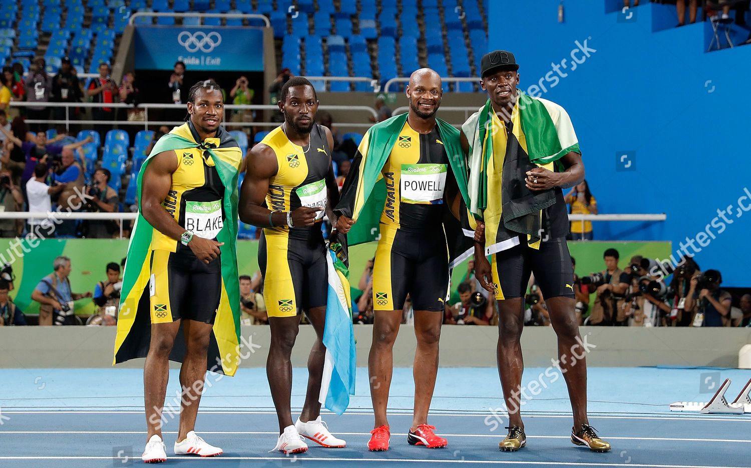 Jamaicas Yohan Blake Nickel Ashmeade Asafa Editorial Stock Photo ...