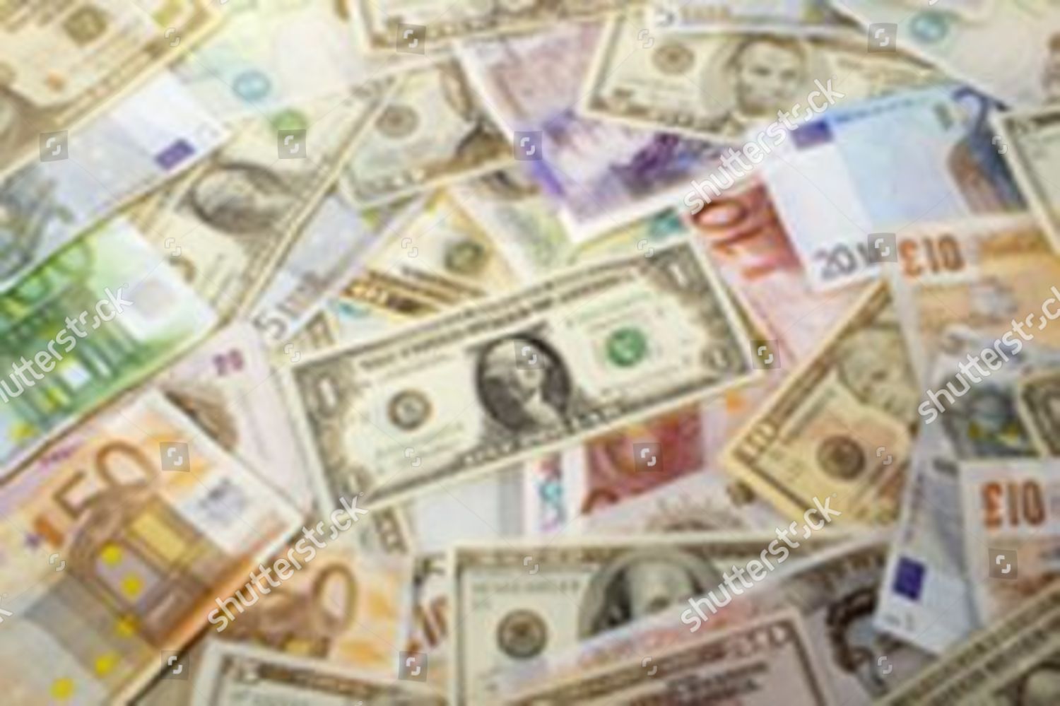 Illustrative Image Various Currencies Different Denominations Editorial ...