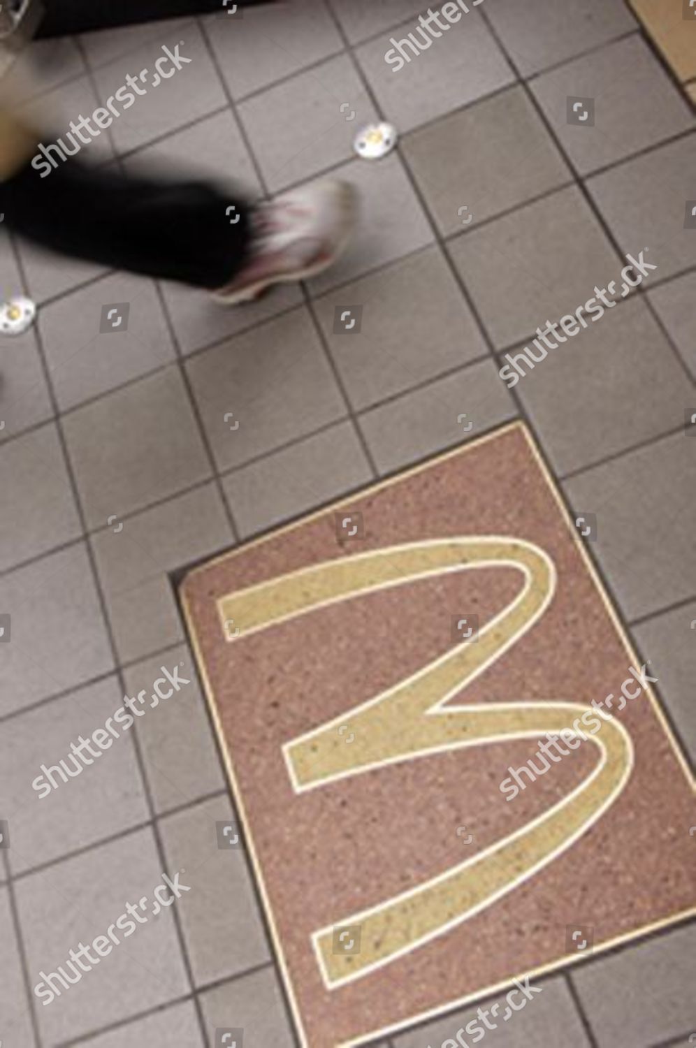 Mcdonalds Floor Sign Logo Outside Entrance Editorial Stock Photo ...