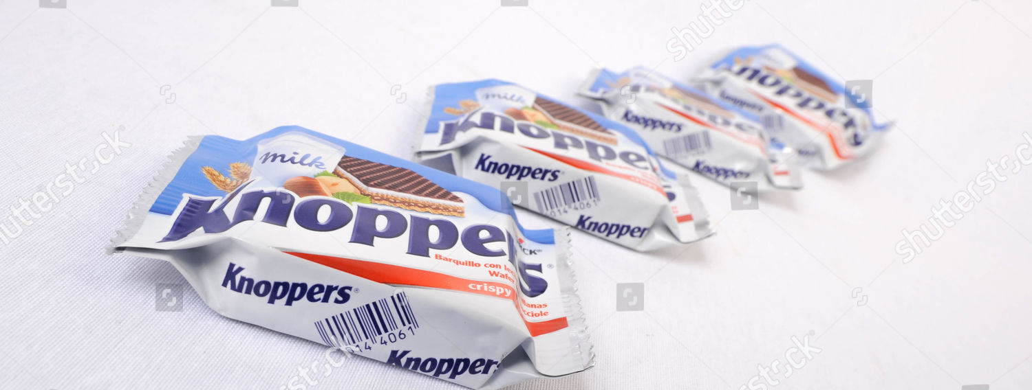 Knoppers Waffle Sandwich Filled Nougat Milk Editorial Stock Photo ...