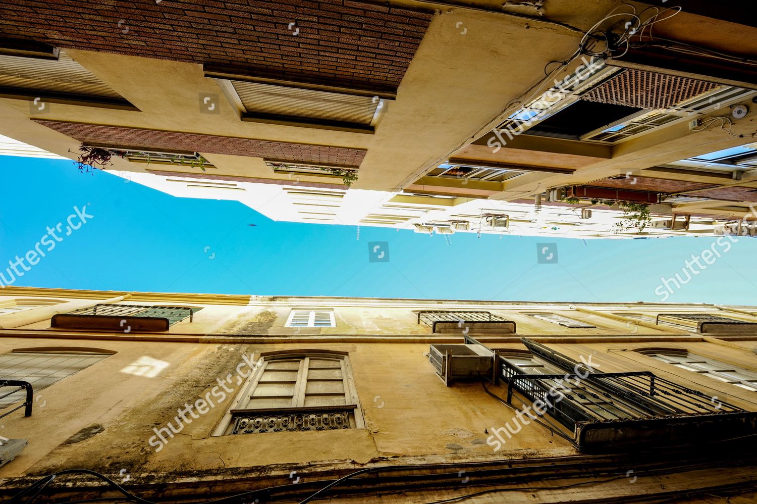 Upward View Narrow Street Editorial Stock Photo - Stock Image ...