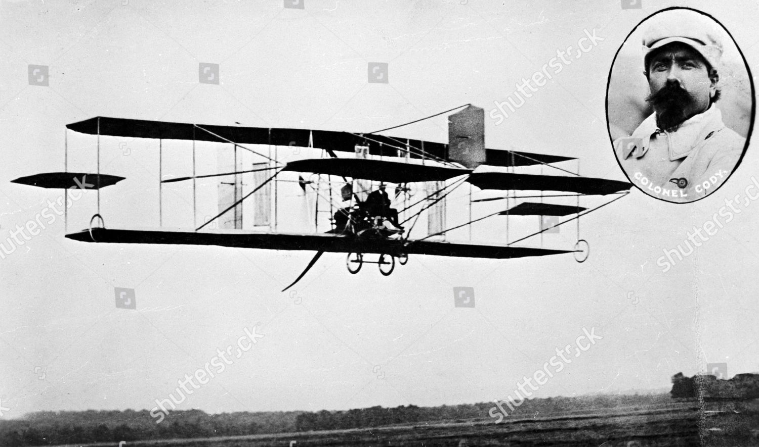Colonel Cody On Aeroplane Editorial Stock Photo - Stock Image ...