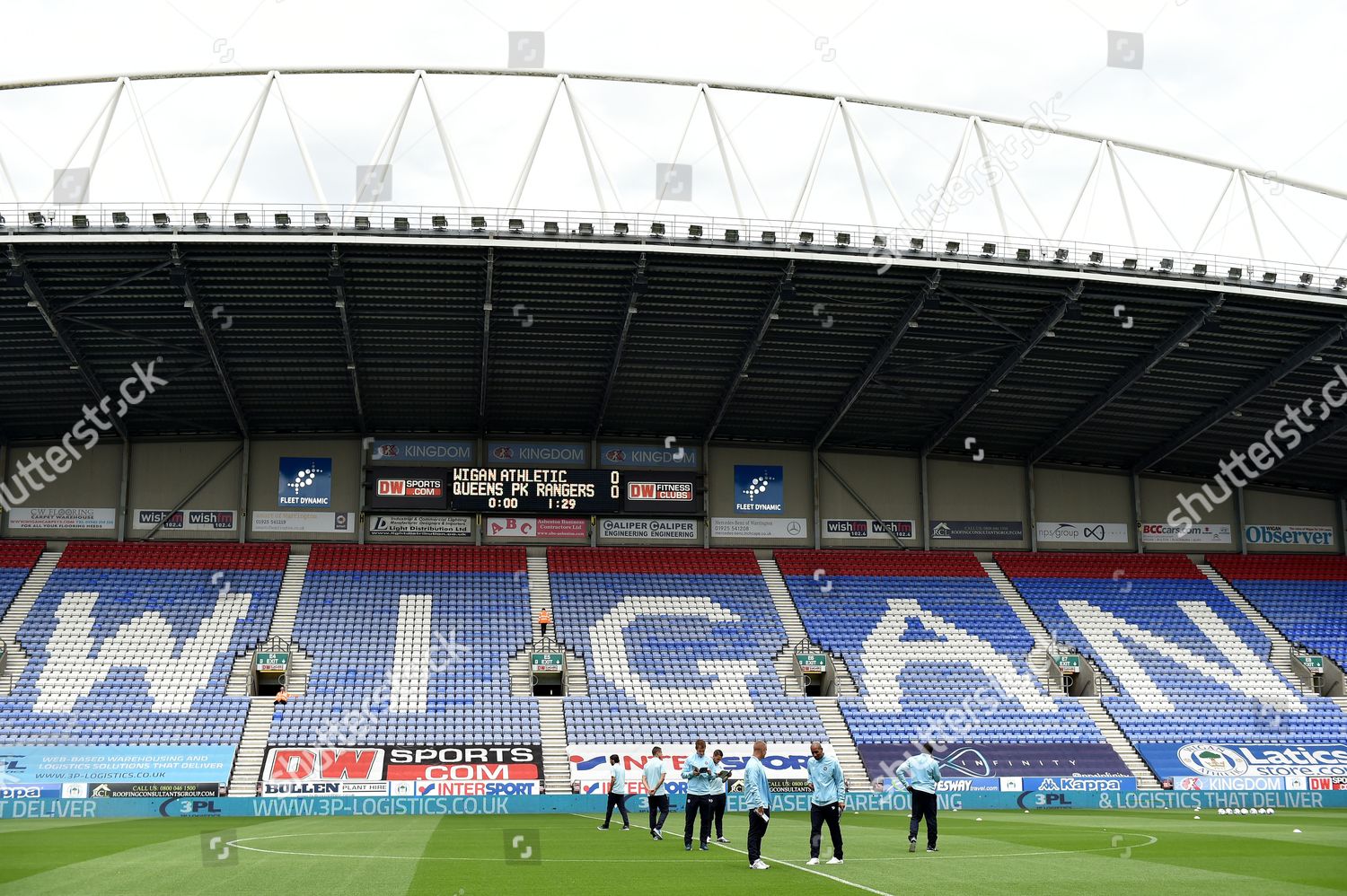 Qpr Players Inspect Pitch Dw Before Editorial Stock Photo - Stock Image ...