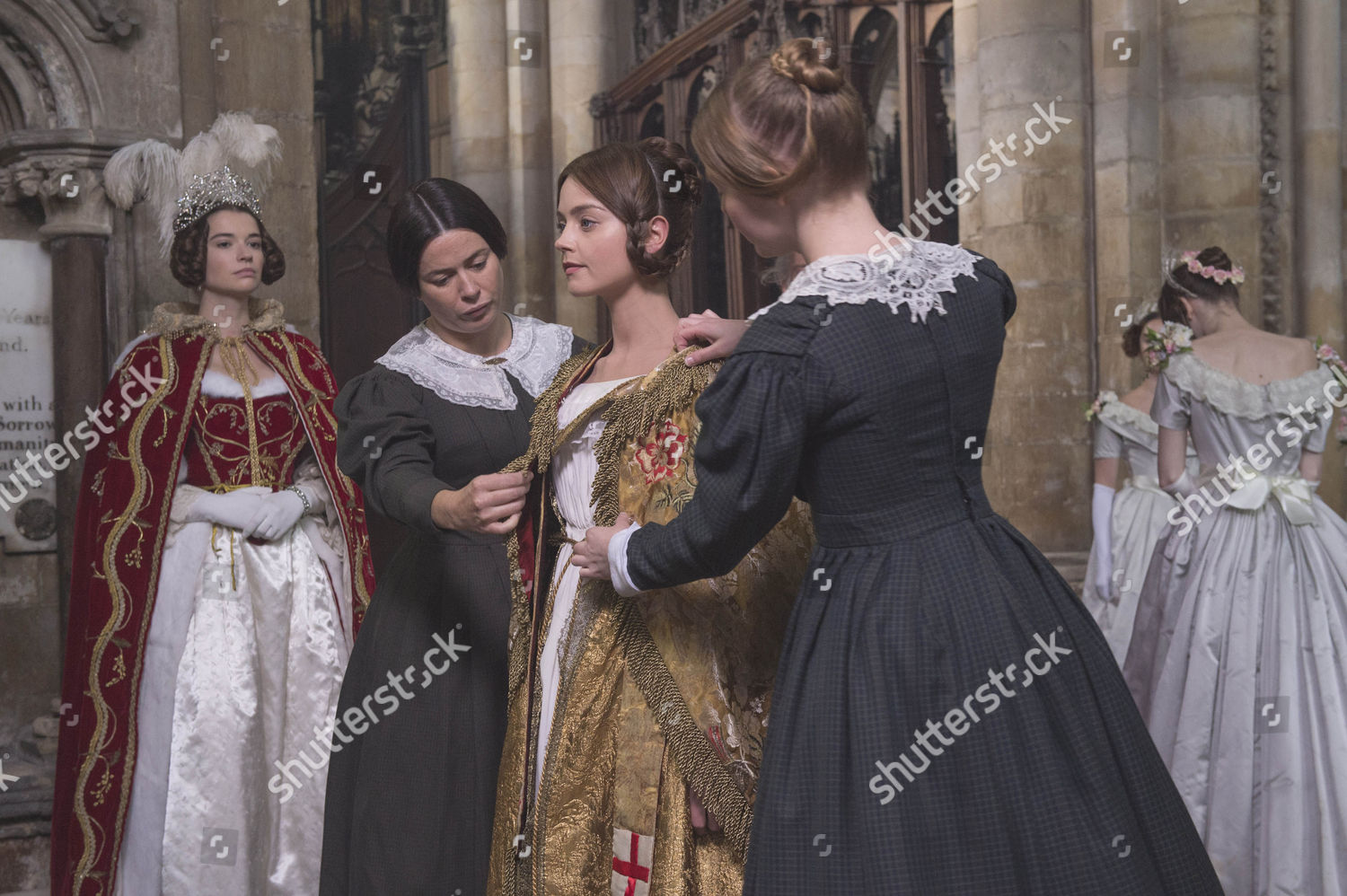 Eve Myles Mrs Jenkins Jenna Coleman Editorial Stock Photo - Stock Image ...