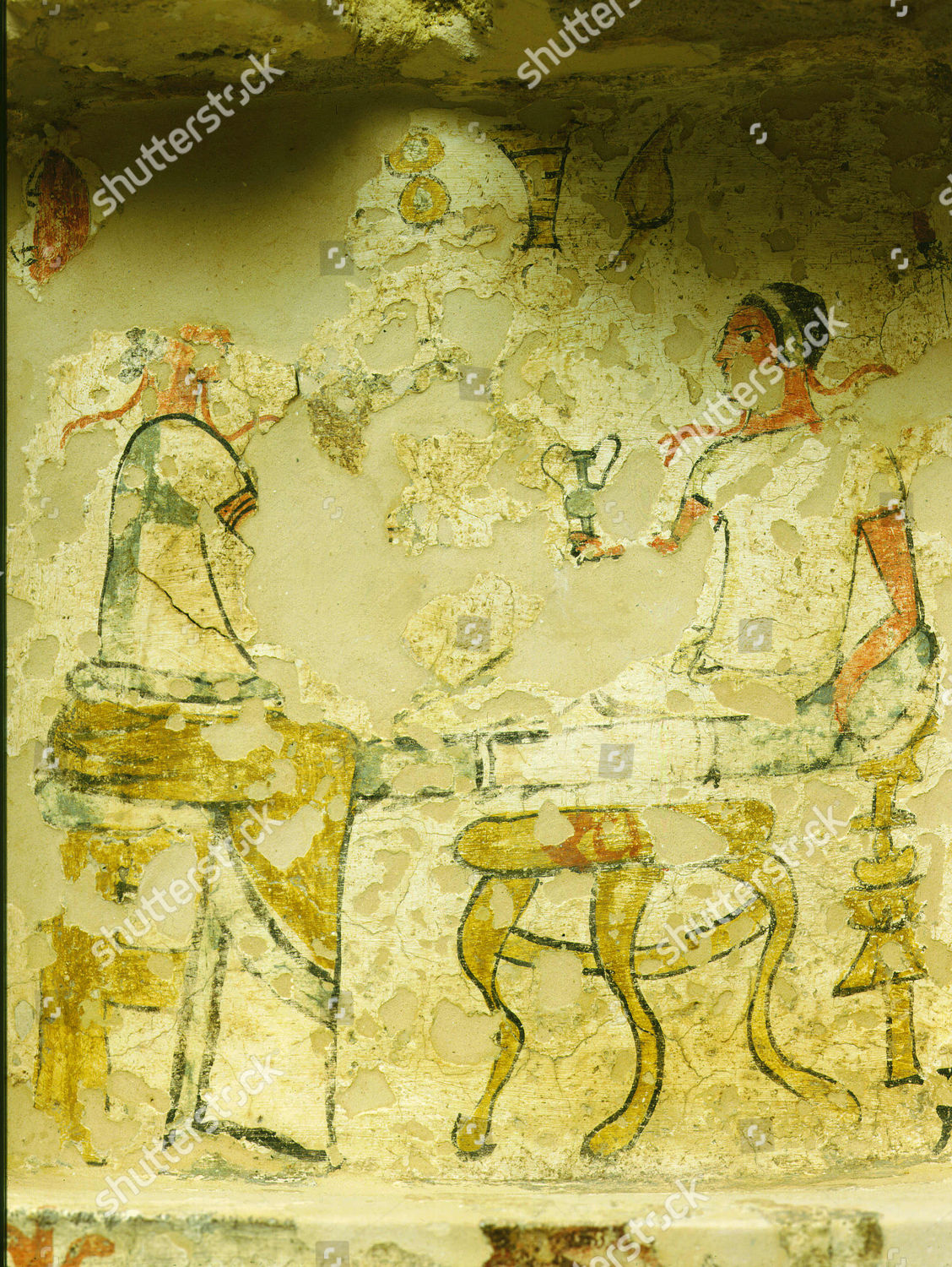 Funerary Tablet Scene Funeral Banquet Punic Editorial Stock Photo ...