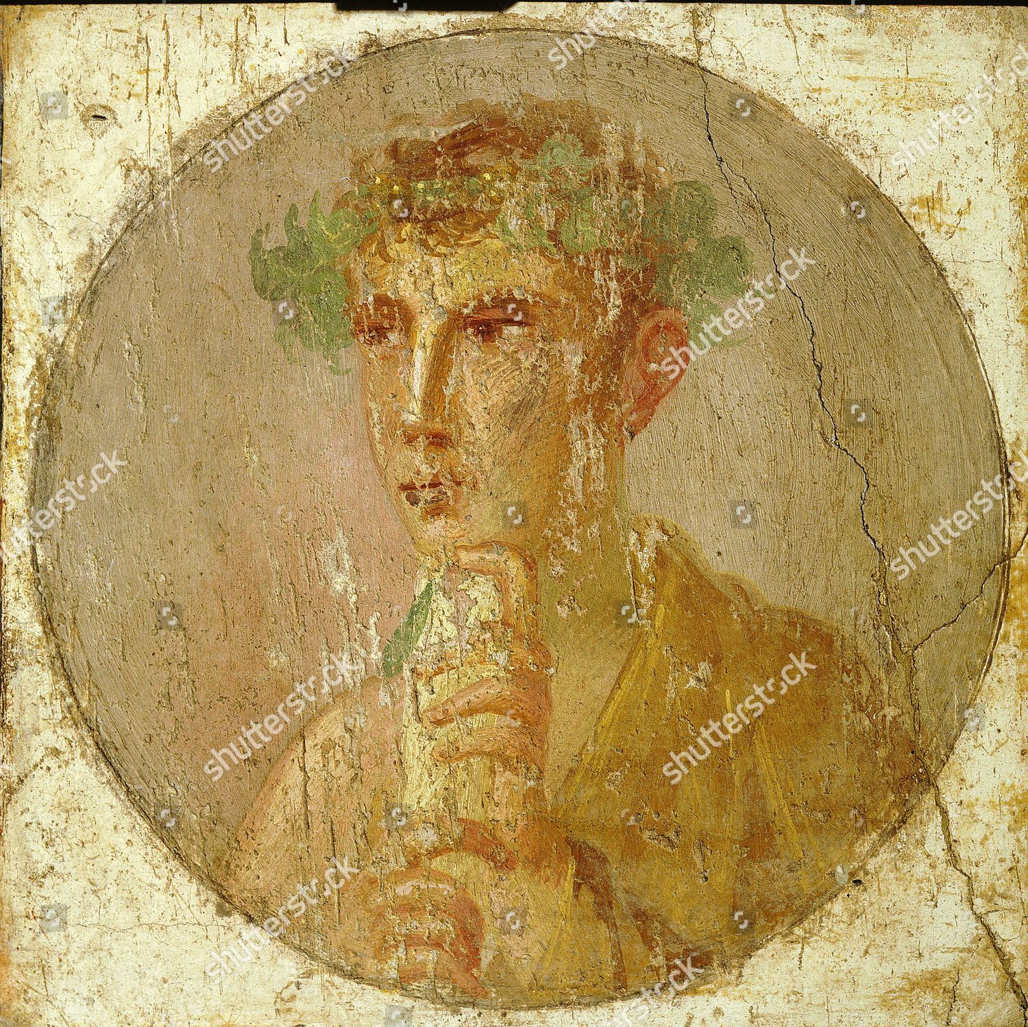 Young Man Scroll Document Fresco 5579 Editorial Stock Photo - Stock ...