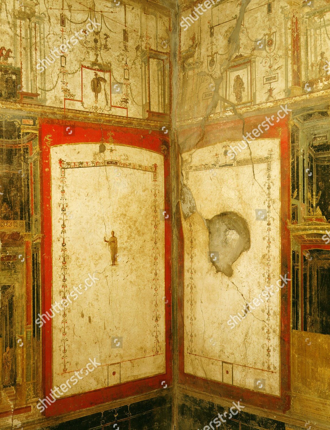 Frescos 4th Style House Loreius Tiburtinus Editorial Stock Photo ...