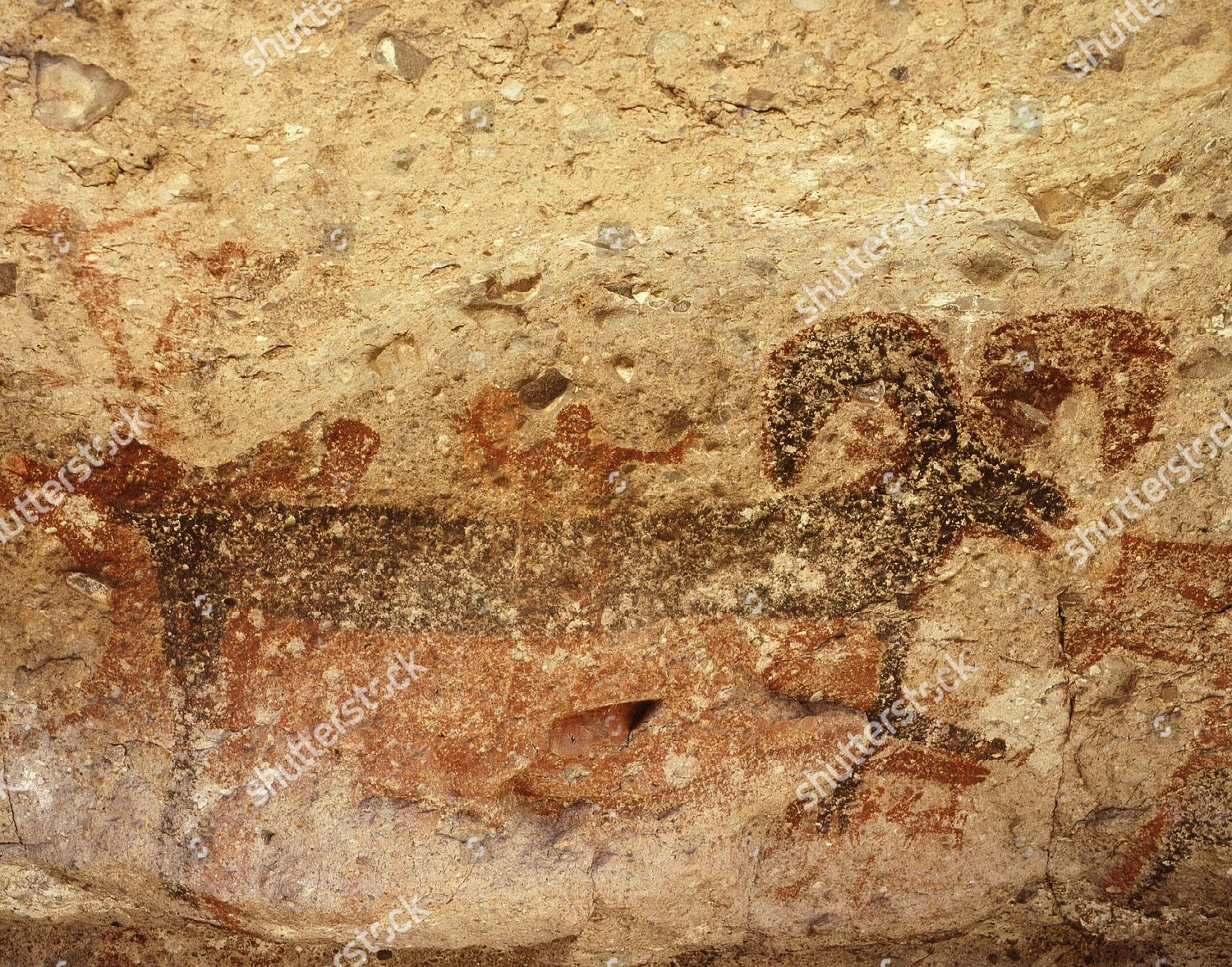 Ibex Rock Painting C 15000 6000 Editorial Stock Photo - Stock Image ...