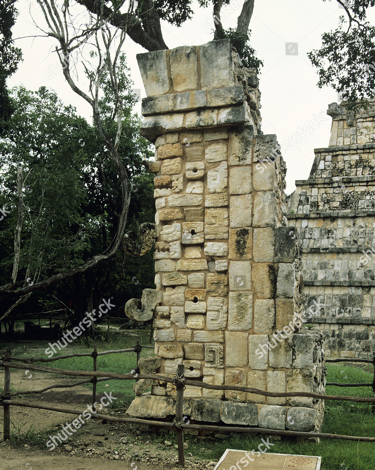 Stylised Chaac Structure Near Temple Stag Editorial Stock Photo - Stock ...