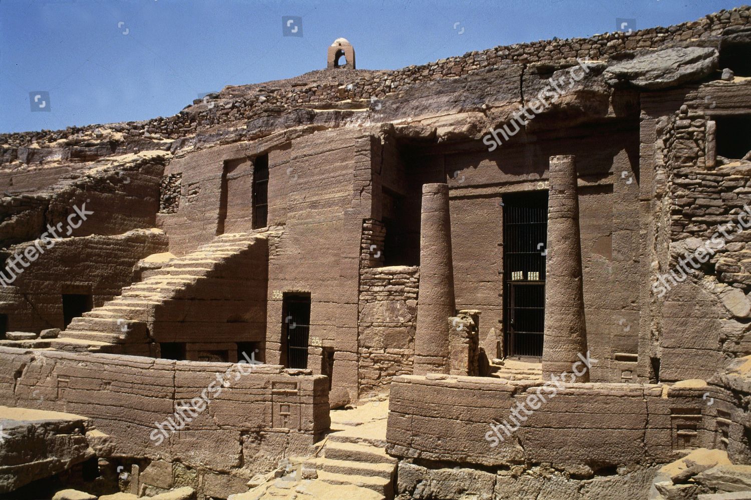Conical Pillars Courtyard Tomb Heqaib 6th Editorial Stock Photo - Stock ...