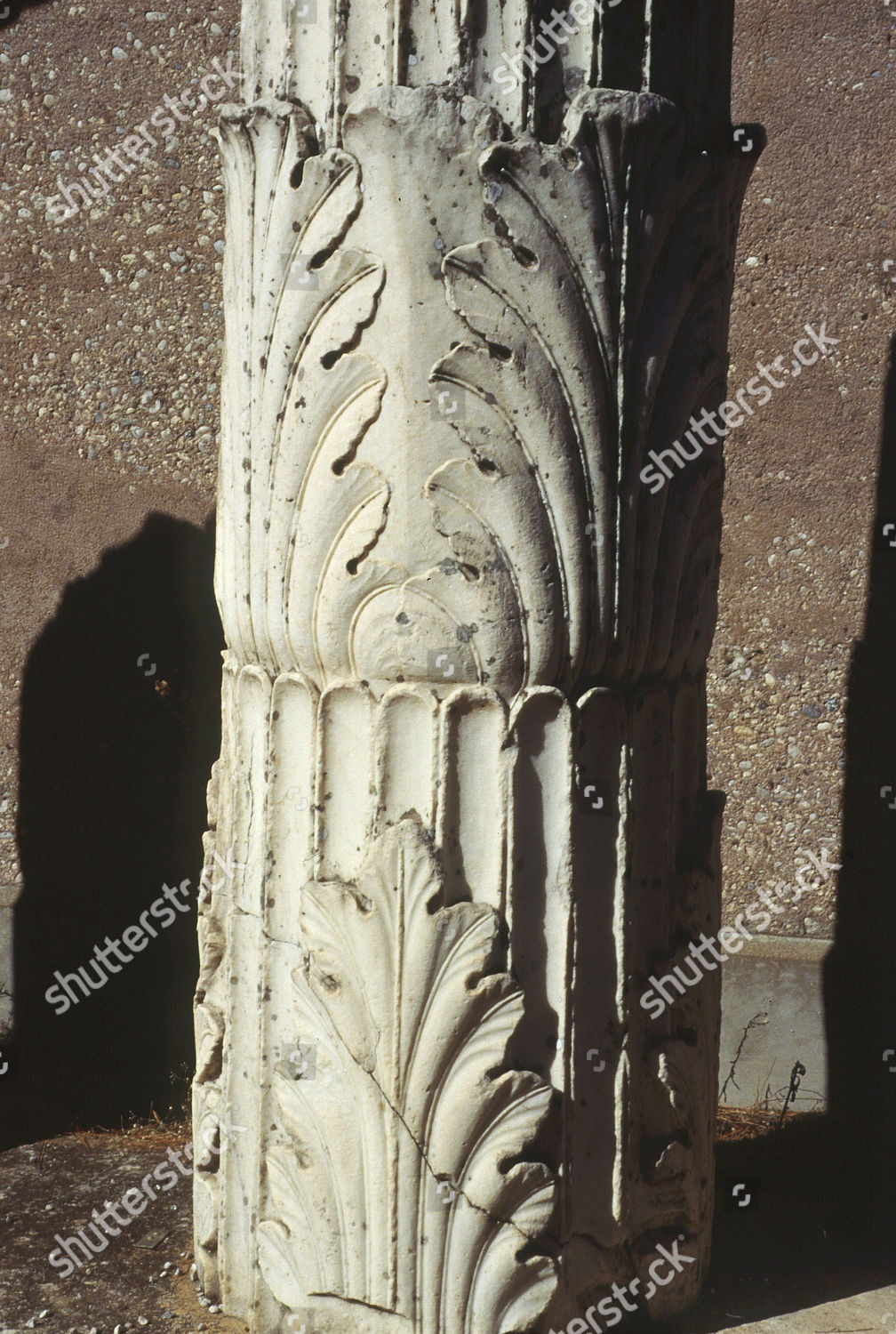 Column Acanthus Leaves Relief Corinth Pelopponese Editorial Stock Photo ...
