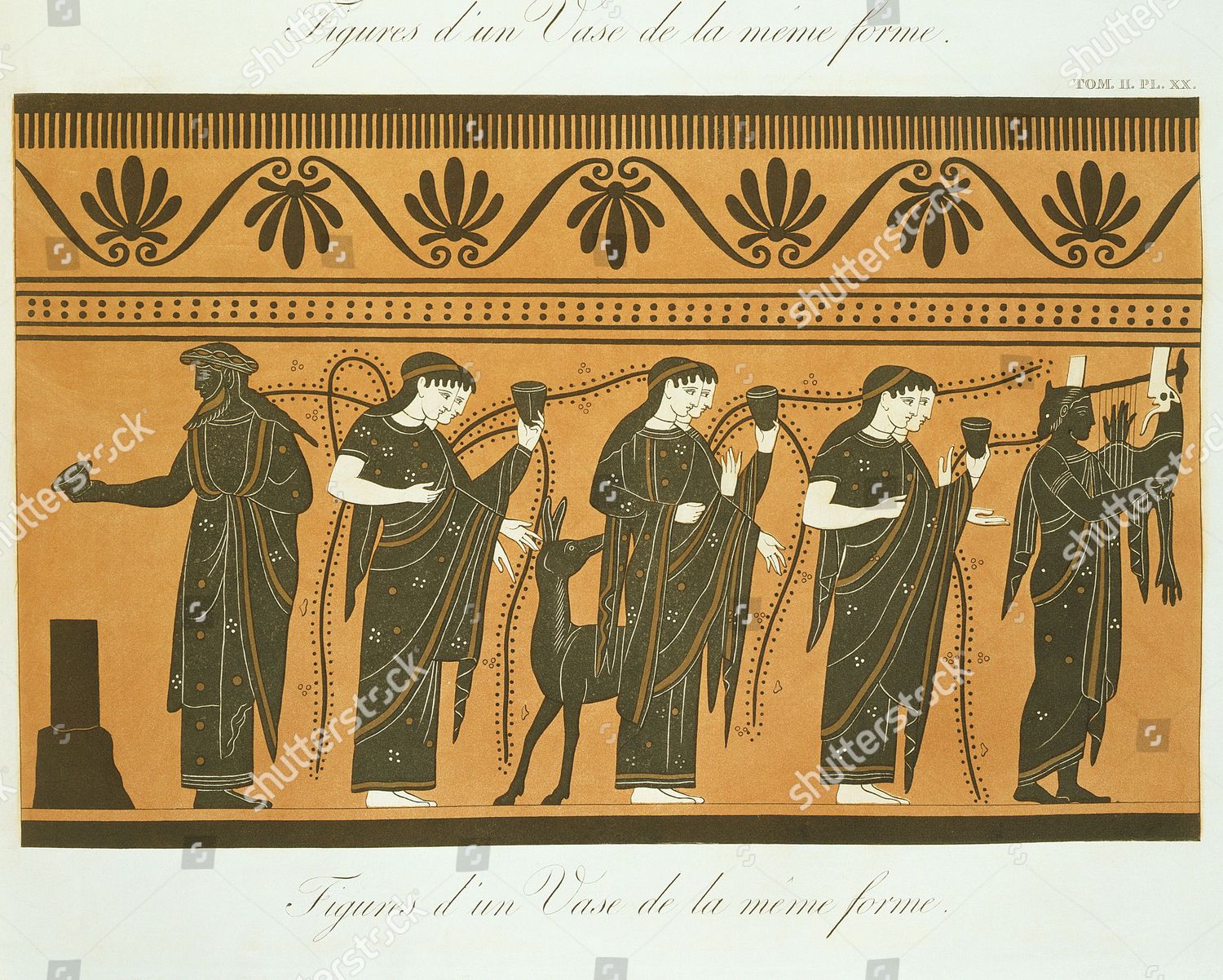 Libations Funeral Engravings Greek Vases Collection Editorial Stock ...