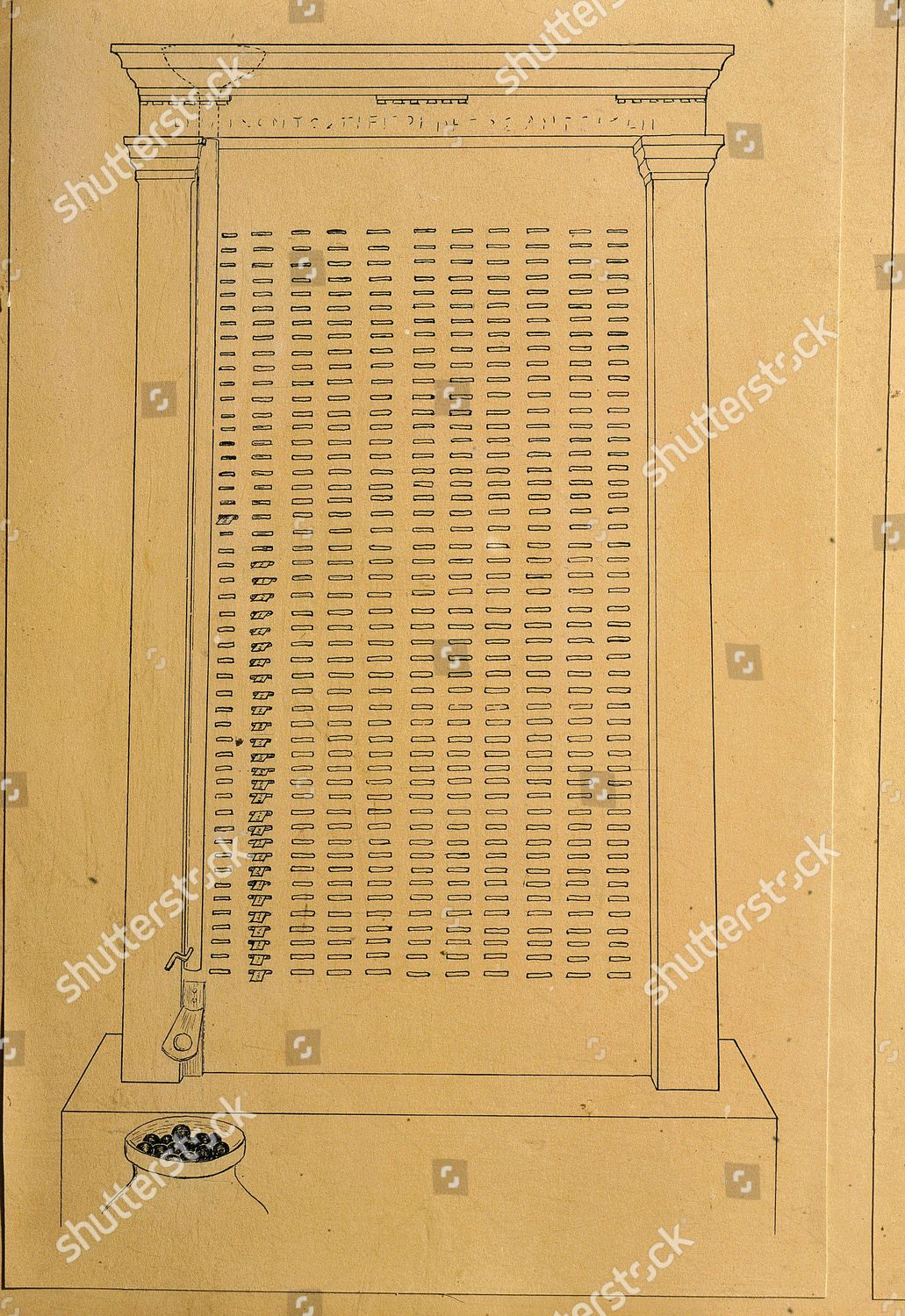 Kleroterion Lottery Machine Used By Athenians Editorial Stock Photo ...