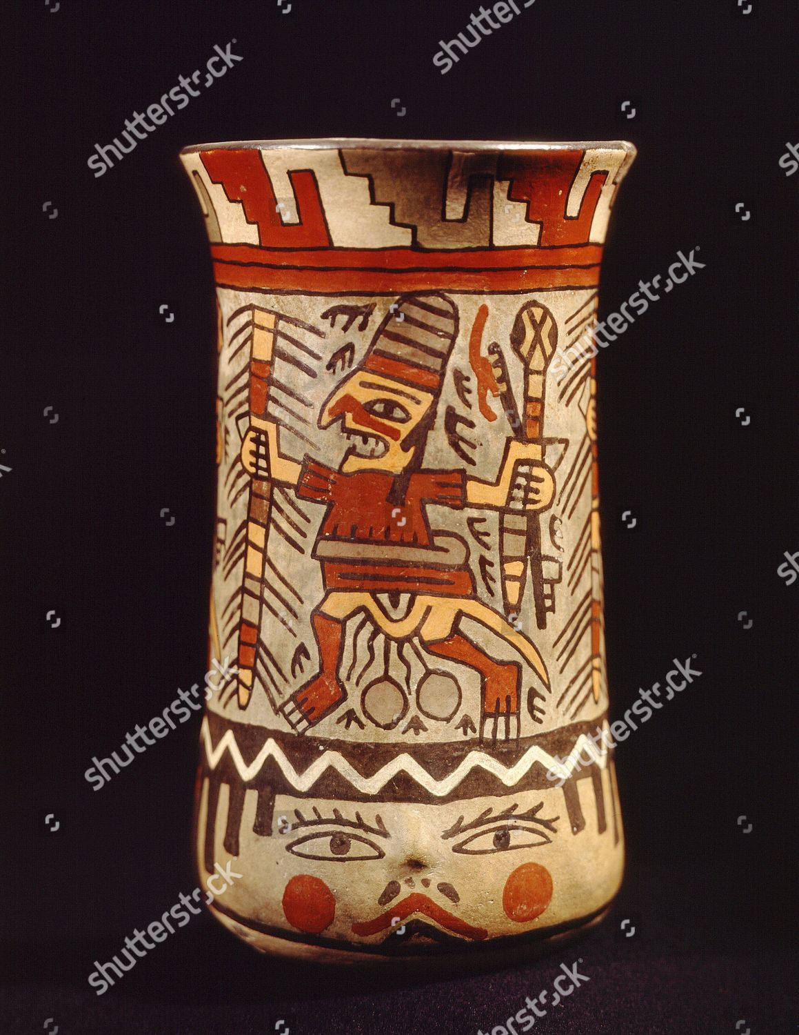 Huaco Painted Ceramic Vessel Nazca Culture Editorial Stock Photo ...