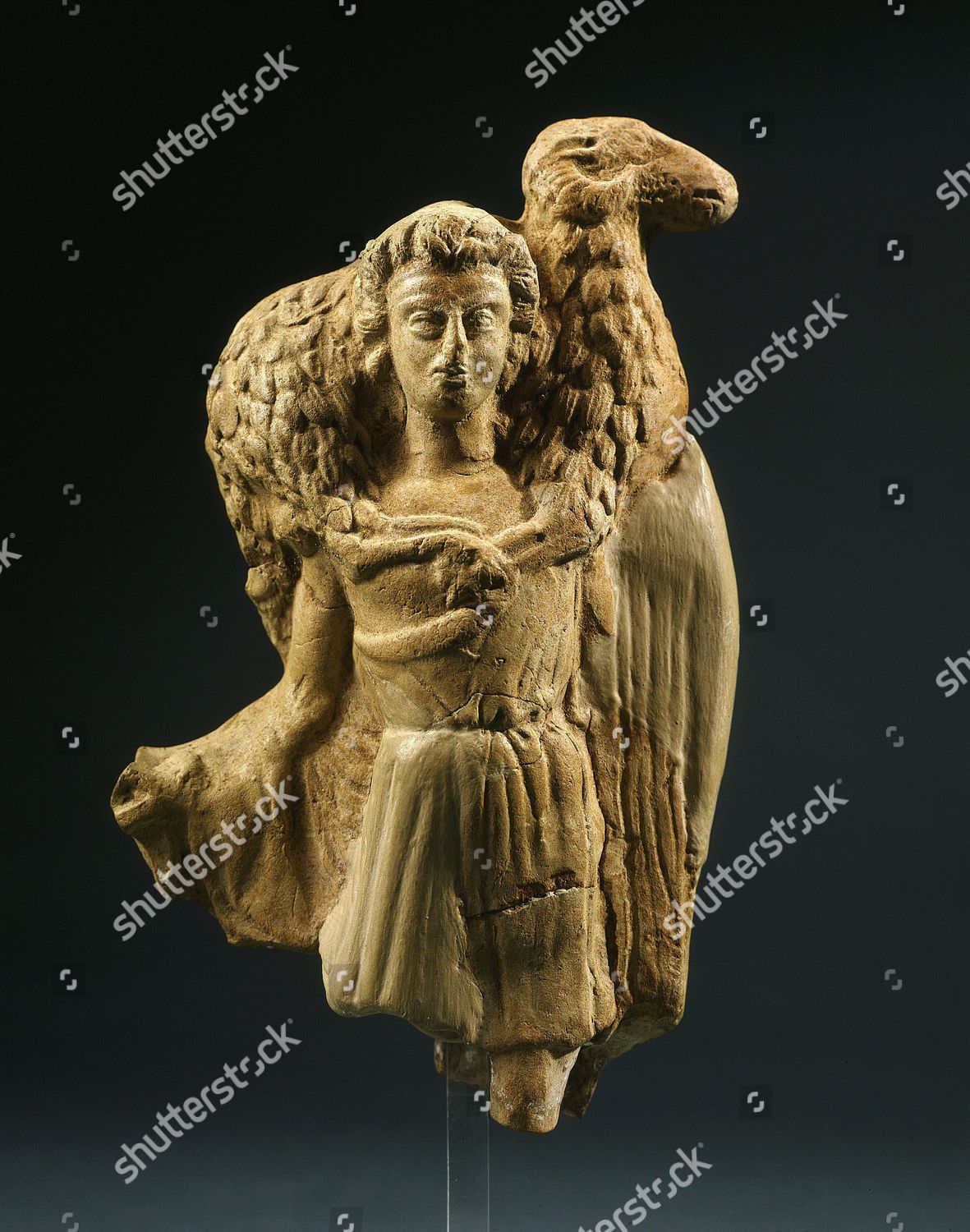 Hermes Kriophoros Rambearing Shepherd Carrying Billy Editorial Stock ...
