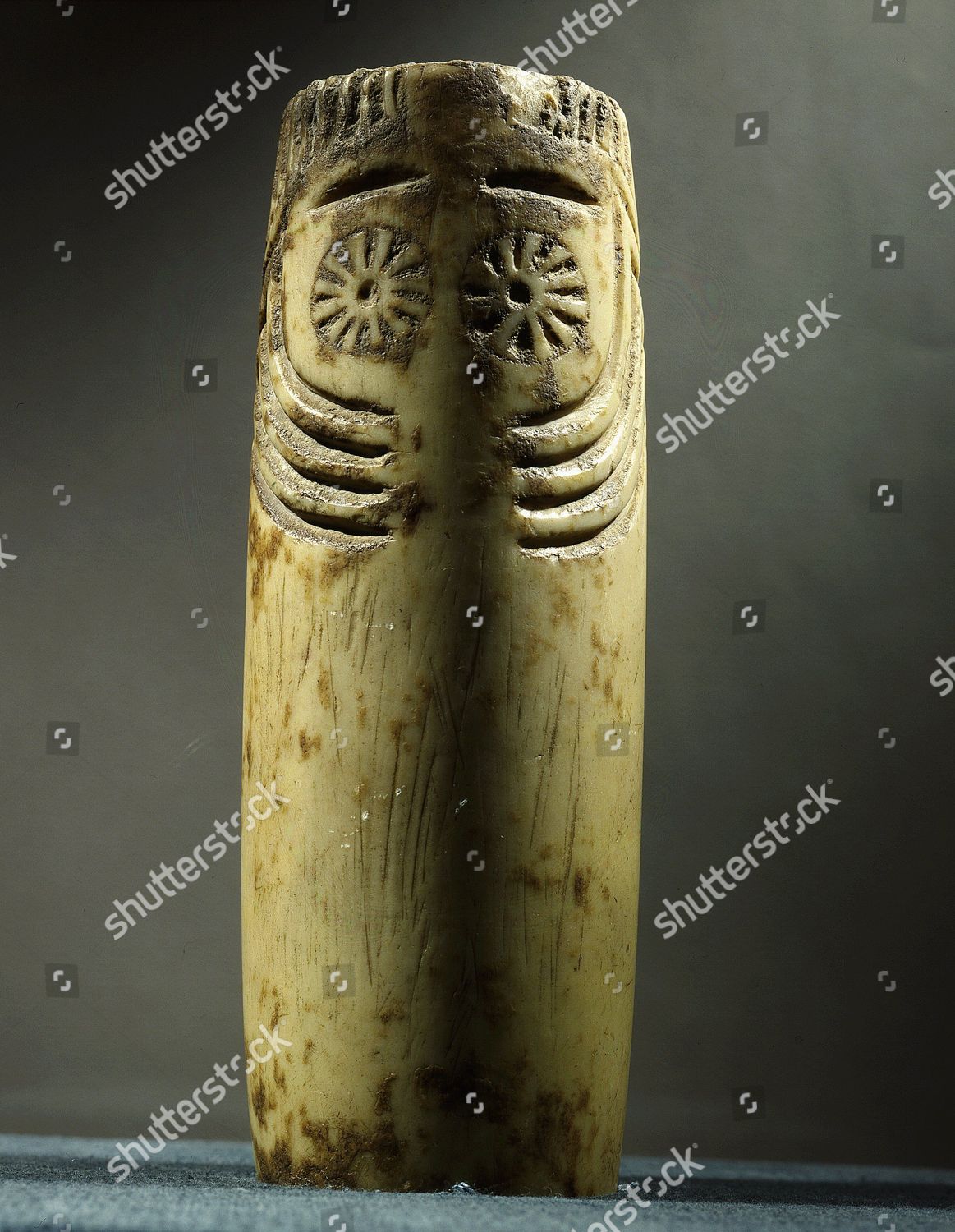 Cylindrical Idol Alabaster 3rd Millennium Bc Editorial Stock Photo ...