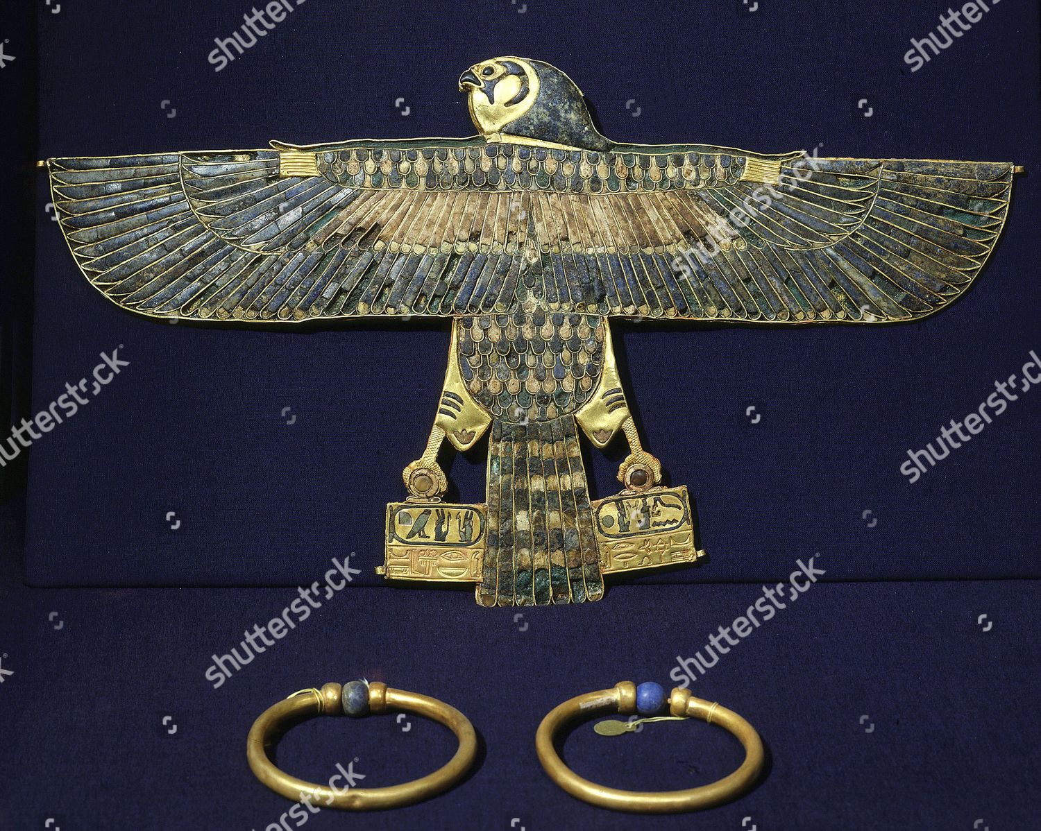 Falcon Pectoral Bracelets Funerary Jewellery Amenemope Editorial Stock ...