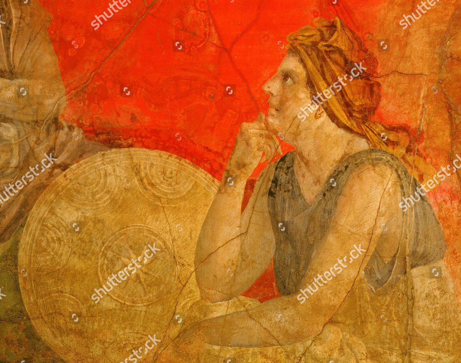 Historical Scene Hellenistic Style Fresco Central Editorial Stock Photo ...