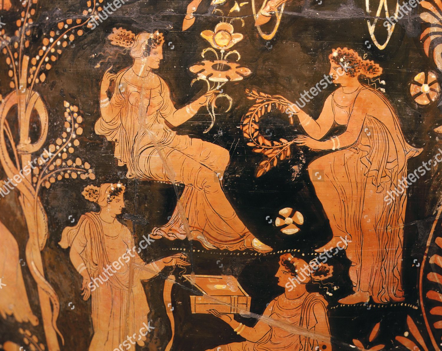 Garden Hesperides Vase Greek 4th Century Editorial Stock Photo - Stock ...