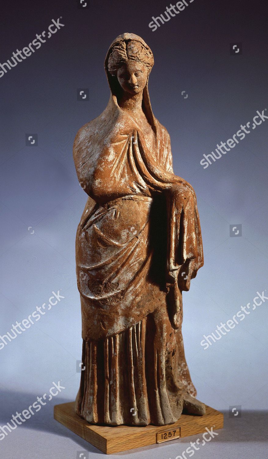 Woman Terracotta Tanagra Figurine 4th Century Editorial Stock Photo ...