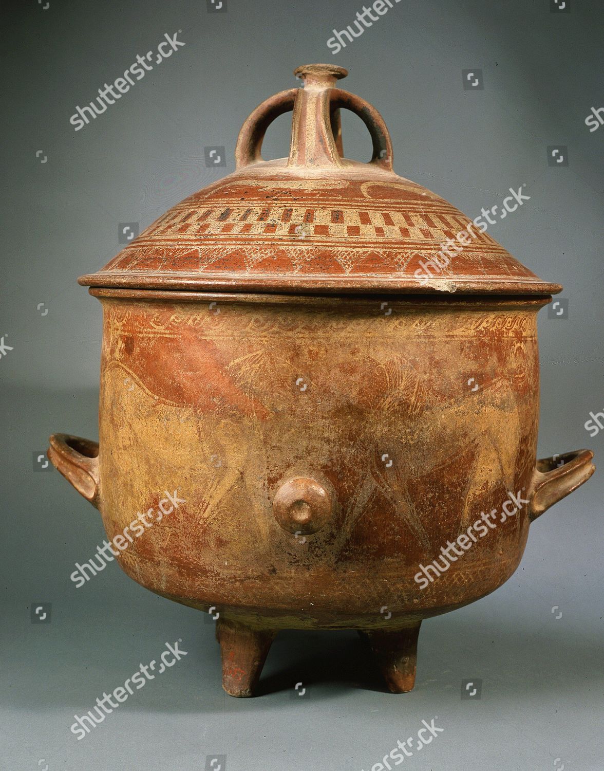 Pyxis Lid Decorated Scenes Greek Mythology Editorial Stock Photo ...