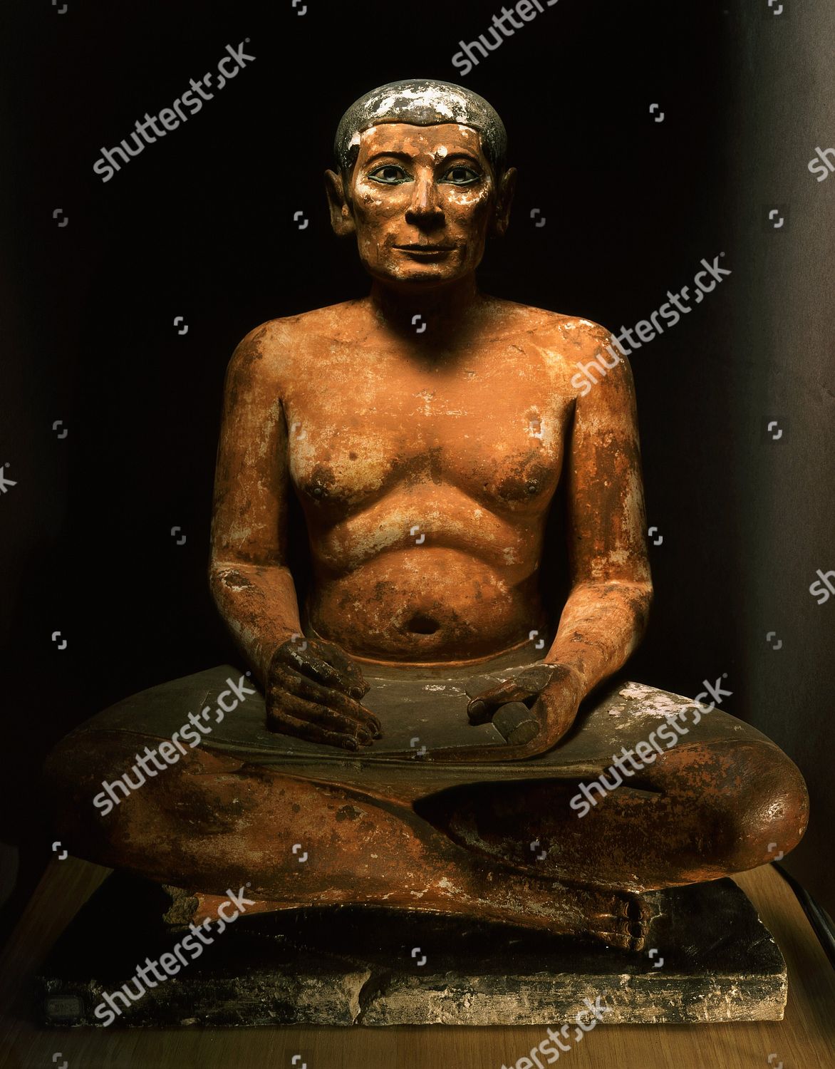 Seated Scribe Papyrus Roll Stretched Across Editorial Stock Photo ...